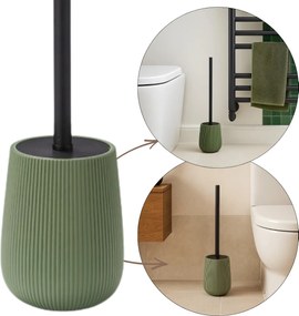 WC kartáč Stripe, zelená/s černými prvky