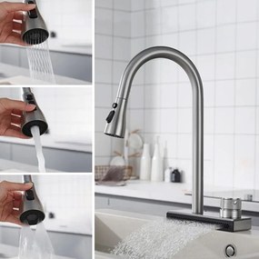 Rea Conor, kuchyňská baterie h-400, broušená ocel, REA-B6313