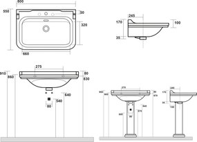 Kerasan, WALDORF keramické umyvadlo 80x55cm, 4141K1