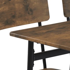Jídelní set CORTINA 1+4 - old wood 2 / černé kovové nohy