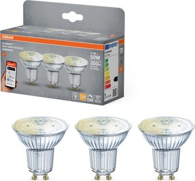 Osram Světelný zdroj »Smart Mat Par16«, 3 kusy (Gu10, stmívání, 2700 K, stříbrná)