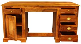 Indický nábytek - Psací stůl 160x80x76 z indického masivu palisandr Světle medová