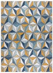 Dywany Łuszczów Kusový koberec Cooper Sisal Mosaic 22222 ecru/navy – na ven i na doma - 160x220 cm