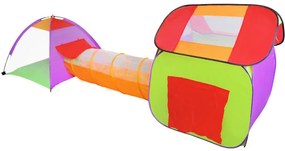 ISO Dětský stanový set se spojovacím tunelem, 200 míčků, 2881