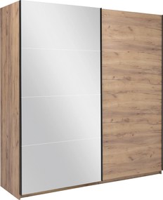 XXXLutz ŠATNÍ SKŘÍŇ S POSUVNÝMI DVEŘM, barvy dubu, 200/210/62 cm P & B - Šatní skříně - 000885000802