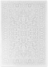 NORTHRUGS, Kusový koberec Duet Kona 106249 White/Gray - na ven i na doma, 160x230, šedá, chodba / předsíň