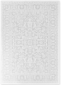 NORTHRUGS, Kusový koberec Duet Kona 106249 White/Gray - na ven i na doma, 120x170, šedá, chodba / předsíň