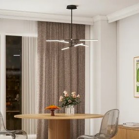 HOMCOM Moderní LED závěsná lampa Ø100x79 cm s akrylovým stínidlem, nastavitelný úhel světla pro obývací pokoj, ložnici nebo kuchyni