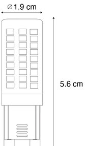 Sada 5 stmívatelných LED žárovek G9 se 3 stupni stmívání, opál, 4,5 W, 500 lm, 2700 K