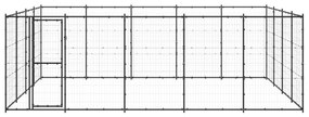 vidaXL Venkovní psí kotec ocel 24,2 m²