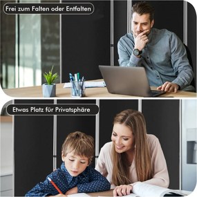Costway Folding 4 Panel Room Diferd pro Home – 221 × 51 × 188 cm, černý