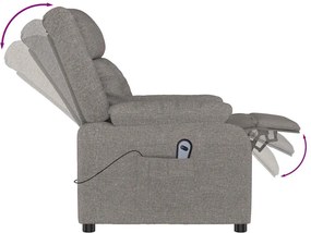 Elektrické polohovací křeslo taupe textil 3143575