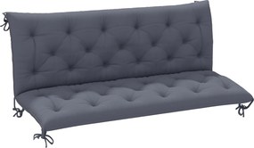 Outsunny zahradní lavice zahradní nábytek hollywoodská houpačka sedák opěradlo polštářek polštářek 150x98x8cm bavlna tmavě šedá pro pohodlí na zahrad…
