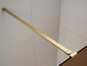 Polysan Esca Gold Matt jednodílná sprchová zástěna 150 x 210 cm do prostoru zlatá sklo Marron hnědá ES1515-08