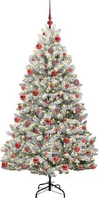 Umělý vánoční stromeček 180 cm 300 LED Teplá bílá PVC a ocel 3395748