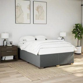 Box spring postel s matrací tmavě šedá 140x200 cm textil 3285138