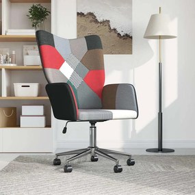 Relaxační křeslo patchwork textil 328205
