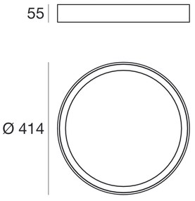 Linea Light CA005DWHMDI Tara_R, bílé stropní svítidlo, 31W LED 2700K, prům.41cm