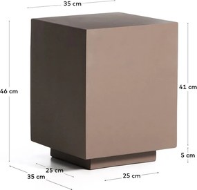 Betonový zahradní stolek 35x35 cm Rustella – Kave Home