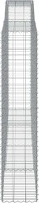 Klenuté gabionové koše 5 ks 400x50x220/240cm pozinkované železo 3147077