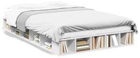 Rám postele bílý 120 x 190 cm kompozitní dřevo
