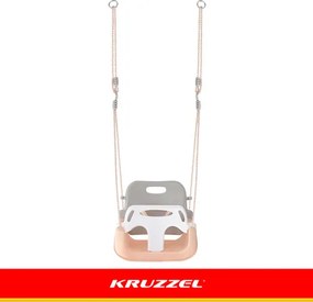 Dětská houpačka Kruzzel 3 v 1 šedobéžová
