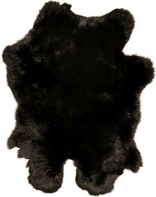 Dekorativní kožešina z černého králíka - 40*30*2cm