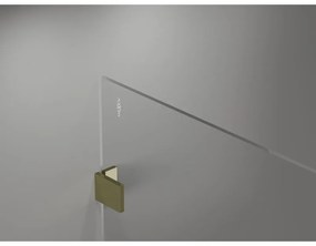 Mexen Lunar sprchová stěna pravá 160 x 200 cm, 8mm čiré sklo, zlatá lesklá, 830-160-000-50-00-P