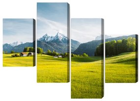 Vícedílný obraz Horská Krajina V Alpách Nedostatek Nedostatek Přírodní plátno 160x100