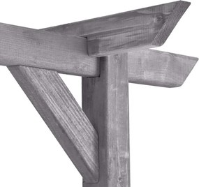 Zahradní pergola šedá 200 x 40 x 205 cm impregnovaná borovice 313567