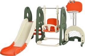 Costway Sada houpaček skluzavka a houpačka pro batolata 172 × 182 × 108-120 cm