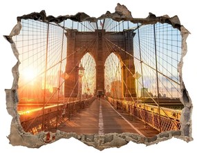 Wallmuralia Fototapeta díra na zeď 3D Brooklynský most 95x64 cm