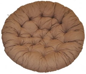 Ratanový papasan tmavý, průměr 115 cm - polstr hnědý melír