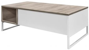 Konferenční stolek PEGAS - dub šedý/bílá
