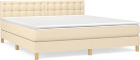 Box spring postel s matrací krémová 160x200 cm textil 3140950
