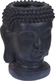 KERAMICKÝ KVĚTINÁČ BUDDY 26X35 CM TMAVĚŠEDÁ