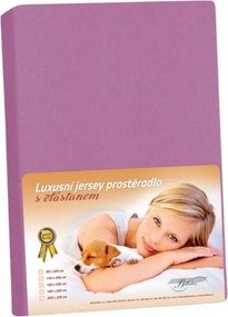 Bellatex prostěradlo jersey s elastanem fialová rozměr 160x200 cm