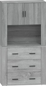 Skříň highboard šedá sonoma kompozitní dřevo 3185389