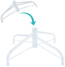 Modrý umělý vánoční stromek, 120cm 230 větví
