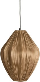 Hnědé závěsné svítidlo s textilním stínidlem ø 12 cm Verita – Light & Living
