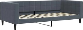 Válenda s přistýlkou a zásuvkami tmavě šedá 90 x 200 cm samet 3196740
