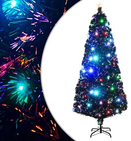 284303 vidaXL Vánoční stromek se stojanem a LED 210 cm optické vlákno