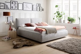 Čalouněná postel ATESIO 180x200, světle šedá
