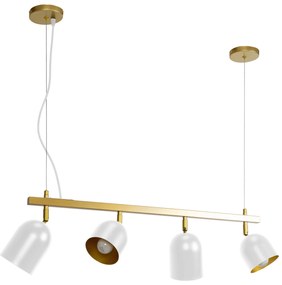 Toolight, stropní svítidlo 4xE27 APP1030-4CP, bílá-zlatá, OSW-06981