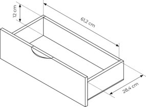 VERIS d | komoda 195 2D3S | 195,2 cm | dub dunin