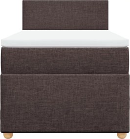 Box spring postel s matrací tmavě hnědá 80x200 cm textil 3286503