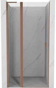 Mexen Mist L sprchové dveře výklopné 110 cm, transparentní, kartáčovaná měď - 8A4L-110-000-65-00