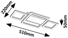 Rabalux 71374 - LED Stropní svítidlo DONYA LED/24W/230V 4000K