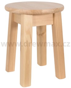 Drewmax KT253 - Dřevěný taburet v.45cm - Borovice