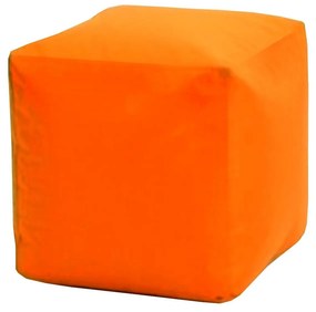 Sedací taburet CUBE oranžový s náplní